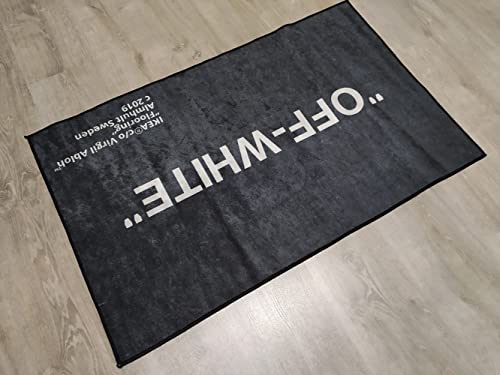 Keep Off, Popular Rug, Home Decor Rug, Themed Rug, Office Carpeting, Black and White Rug e721 (2.6x3.9 feet - 80x120 cm)