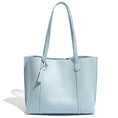 Women Tote Handbags, Soft Hobo Shoulder Purse Top Handle Satchel Bags Large Capacity for Work, Travel, Gift etc, Light Blue