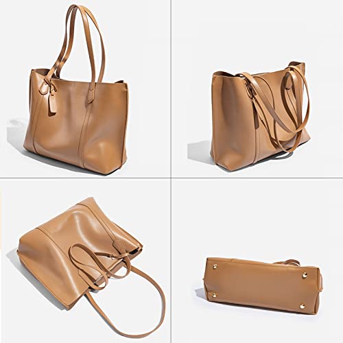 Women Tote Handbags, Soft Hobo Shoulder Purse Top Handle Satchel Bags Large Capacity for Work, Travel, Gift etc, Light Blue