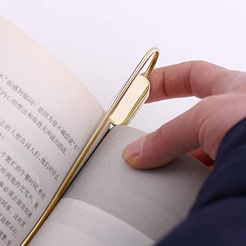 Milageto Swan Neck Bookmark Smooth Hook Handmade for Crafting Cute for Gift, Gold