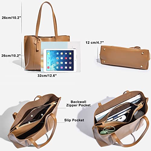 Women Tote Handbags, Soft Hobo Shoulder Purse Top Handle Satchel Bags Large Capacity for Work, Travel, Gift etc, Light Blue