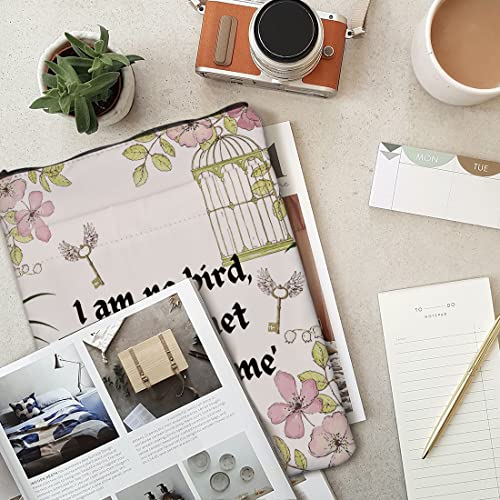 MAOFAED Inspirational Quote I Am No Bird and No Net Ensnares Me Book Sleeve Literature Gift Book Protector (I am no Bird Book Sleeve)