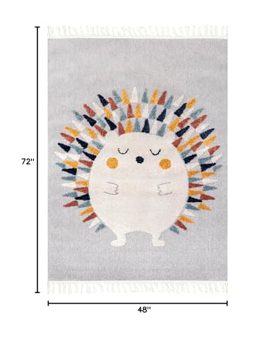 nuLOOM Amiah Graphic 4x6 Area Rug for Living Room Bedroom Dining Room Nursery Kitchen, Multicolor