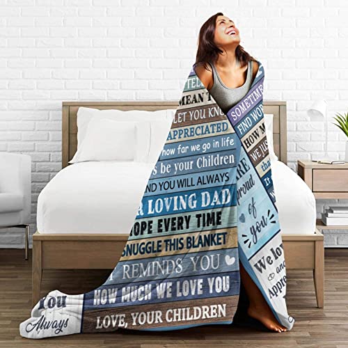 JOPJOLIW Dad Gift Blanket-Blanket for Dad-Dad Gifts from Daughter Son Blanket 60" x 50" -Dad Birthday 1