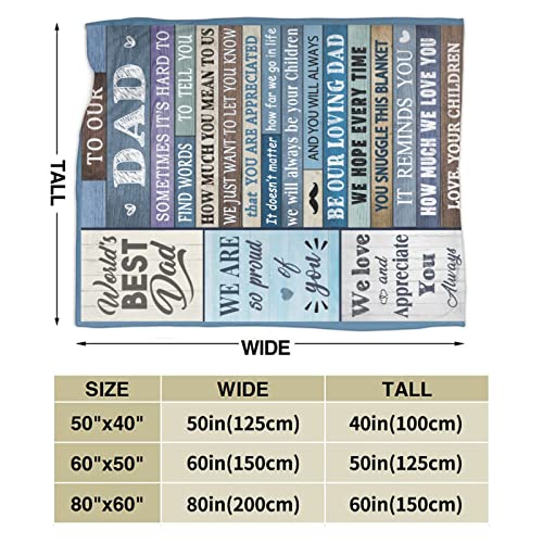 JOPJOLIW Dad Gift Blanket-Blanket for Dad-Dad Gifts from Daughter Son Blanket 60" x 50" -Dad Birthday 1