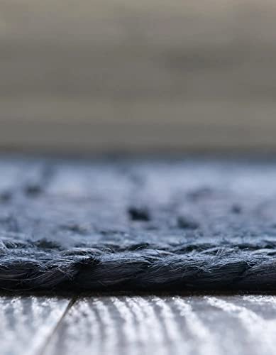 INDIGIFTHUB Rectangle Rug Hand Braided Area Rug Rustic Hipster Rug Eco Friendly Rug Large Turkish Rug for Living Indoor & Outdoor (Blue Dye) 4x6 Sq Feet