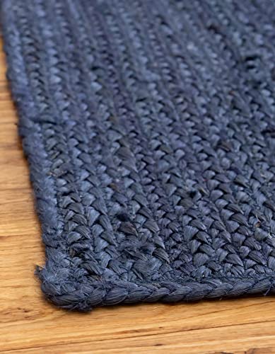 INDIGIFTHUB Rectangle Rug Hand Braided Area Rug Rustic Hipster Rug Eco Friendly Rug Large Turkish Rug for Living Indoor & Outdoor (Blue Dye) 4x6 Sq Feet