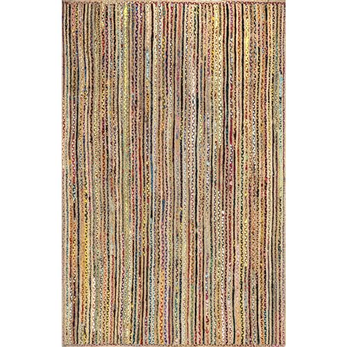 nuLOOM Aleen Bohemian Cotton/Jute Area Rug, 4x6, Multi