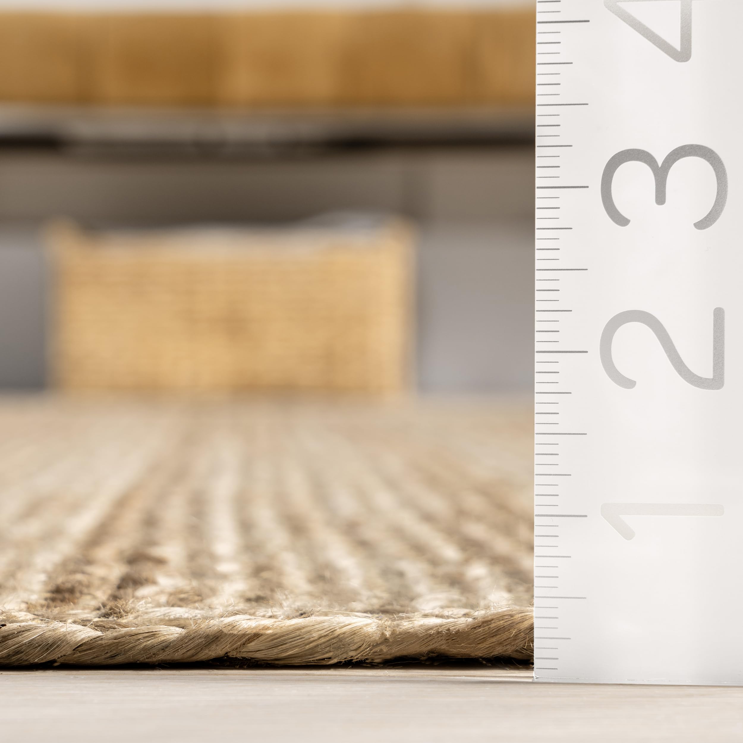 Rugs USA x Lauren Liess Alder Jute Area Rug, 4x6, Natural