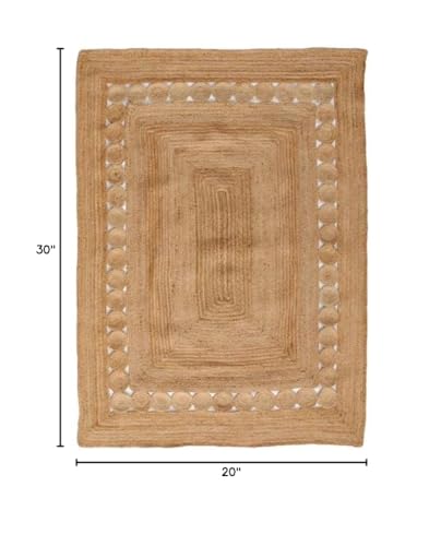PATEL EXPORTS 4x4,5x5, 6x6, 7x7 and 8x8 Hand Braided Square Jute Rug Rag Hand Woven Natural Jute Area Rugs for Home Decor Area Rugs Vintage Rug (20x20 Area Rug)