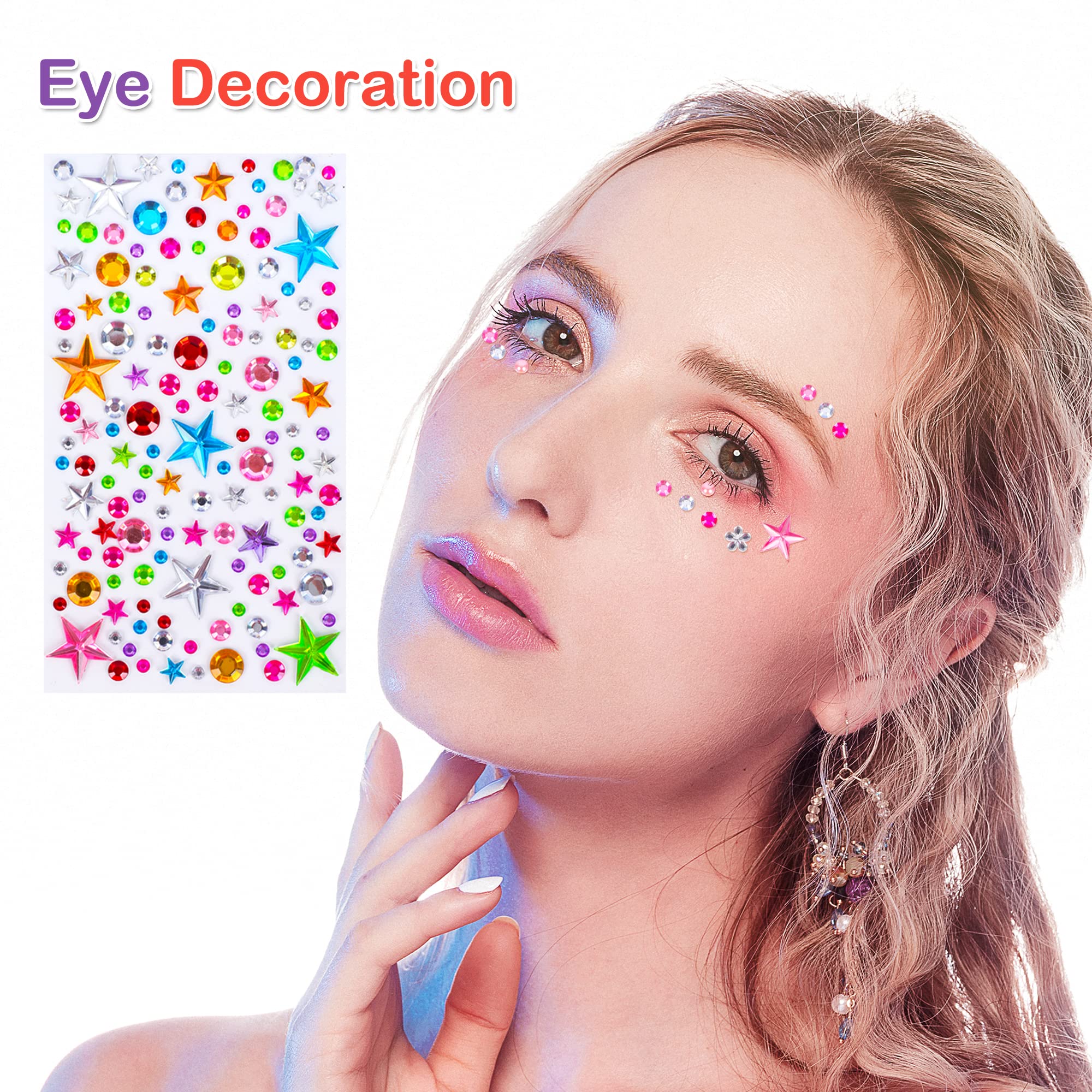 880pcs Gem Stickers Rhinestones for Crafts - Self Adhesive Jewels Stickers, Acrylic Gems DIY Craft Decorative Diamond Stickers, Small Stickers for Kids