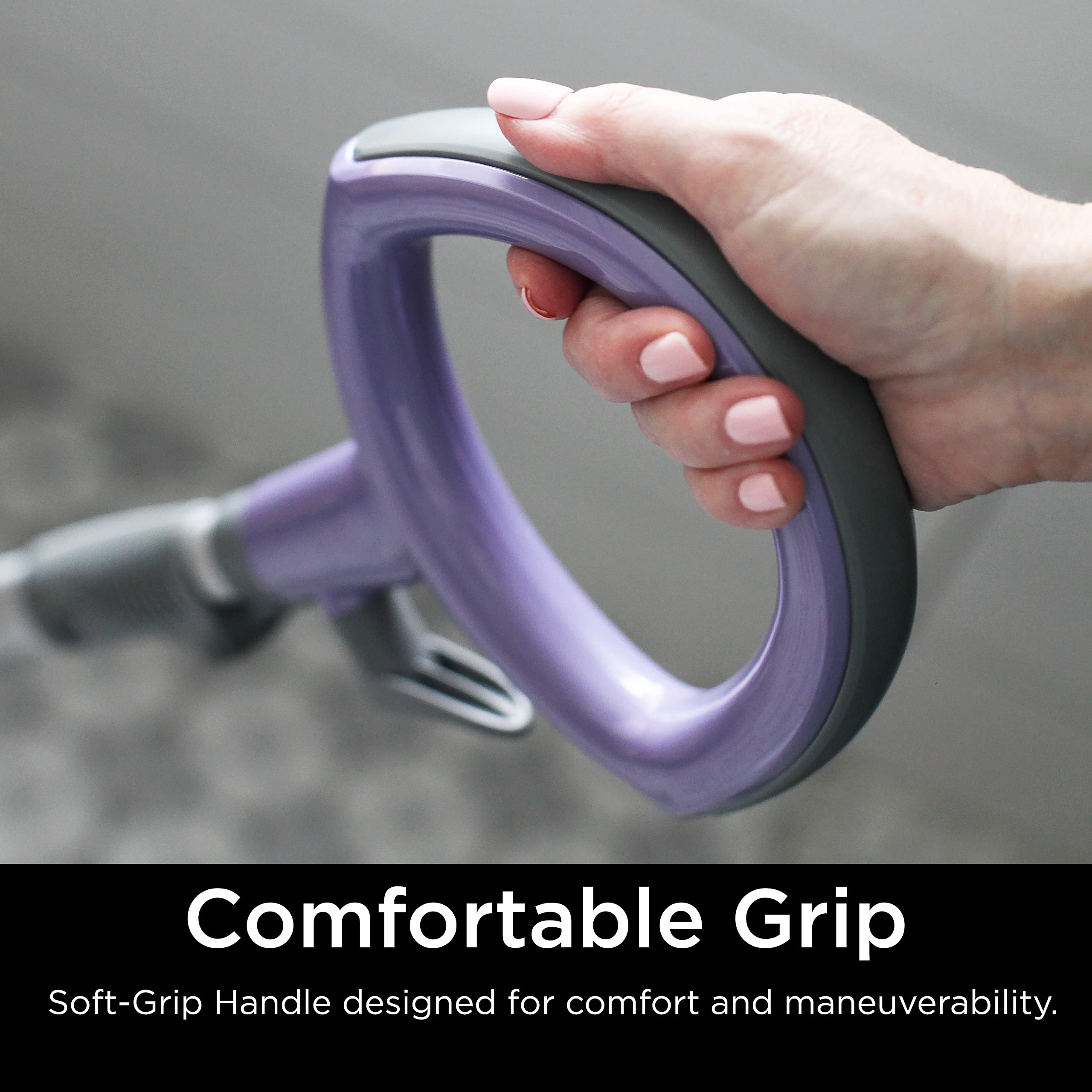 Shark S3504AMZ Steam Pocket Mop Hard Floor Cleaner with 1 Rectangle and 1 Triangle Mop Head, Natural Powerful Steam, Easy Maneuvering, Triangle & Rectangle Washable Pads, Quick Drying, Purple
