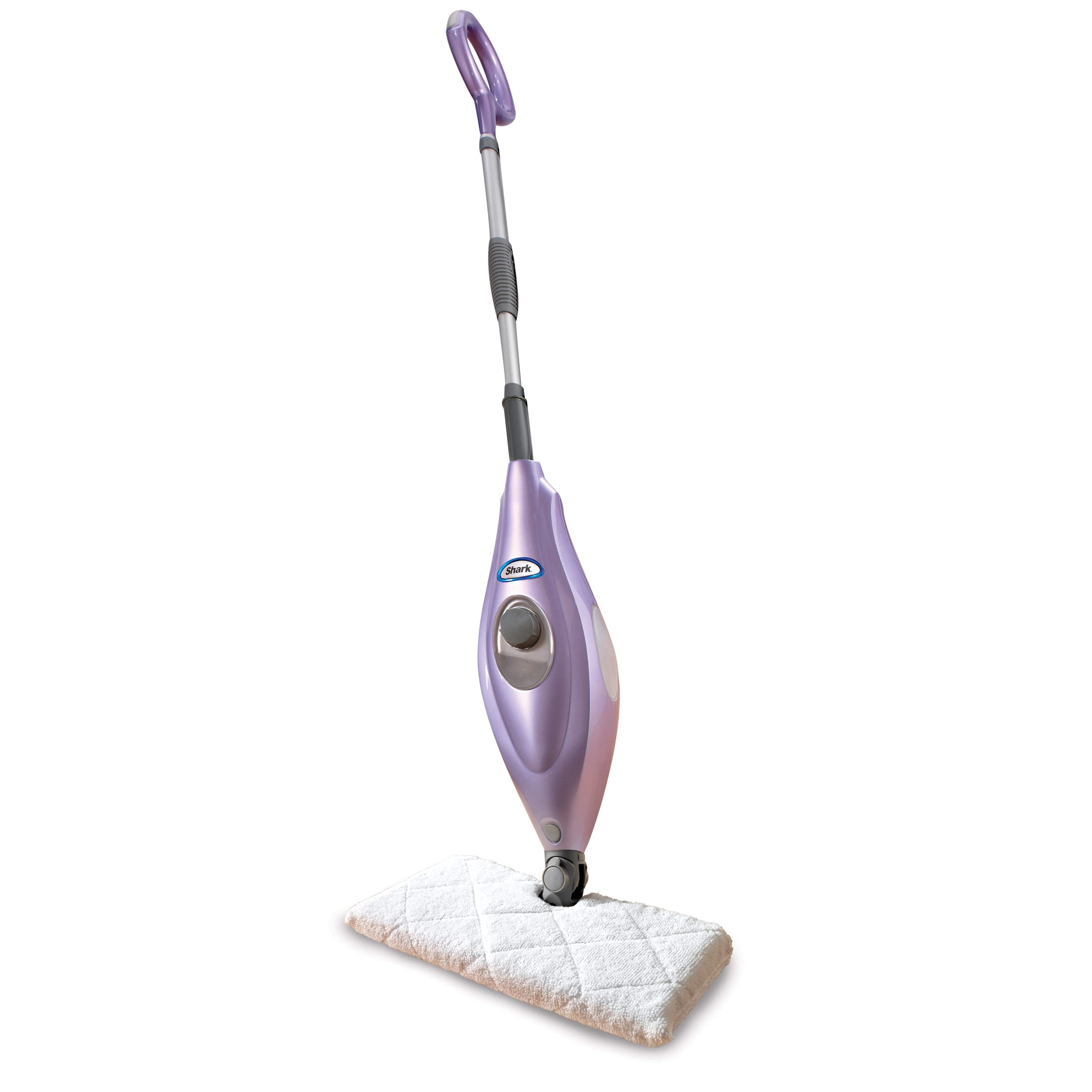 Shark S3504AMZ Steam Pocket Mop Hard Floor Cleaner with 1 Rectangle and 1 Triangle Mop Head, Natural Powerful Steam, Easy Maneuvering, Triangle & Rectangle Washable Pads, Quick Drying, Purple