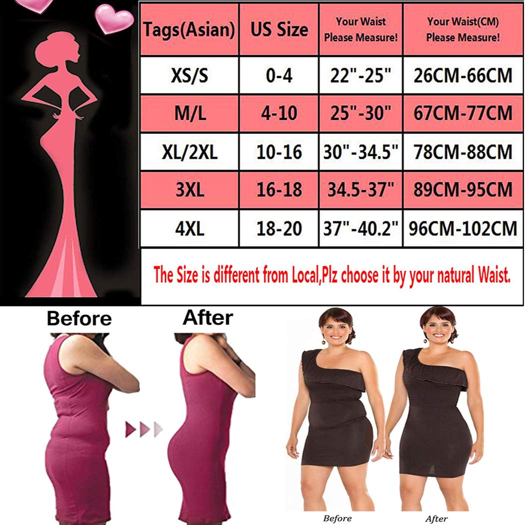 FLORATA Women's Thong Shapewear Tummy Control Butt Lifting Panties High Waist Body Shaper Briefs Black