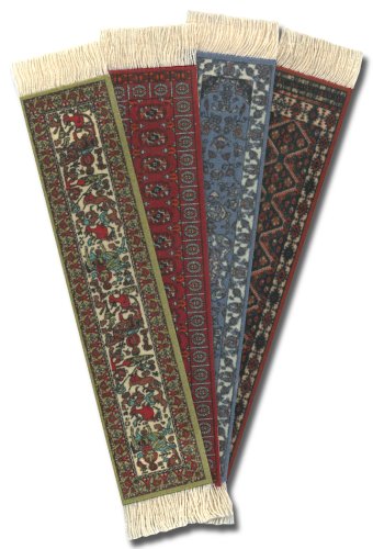 Lextra (Oriental Assortment) BookRug, Assorted Colors, 7" x 1.25", Set of Four