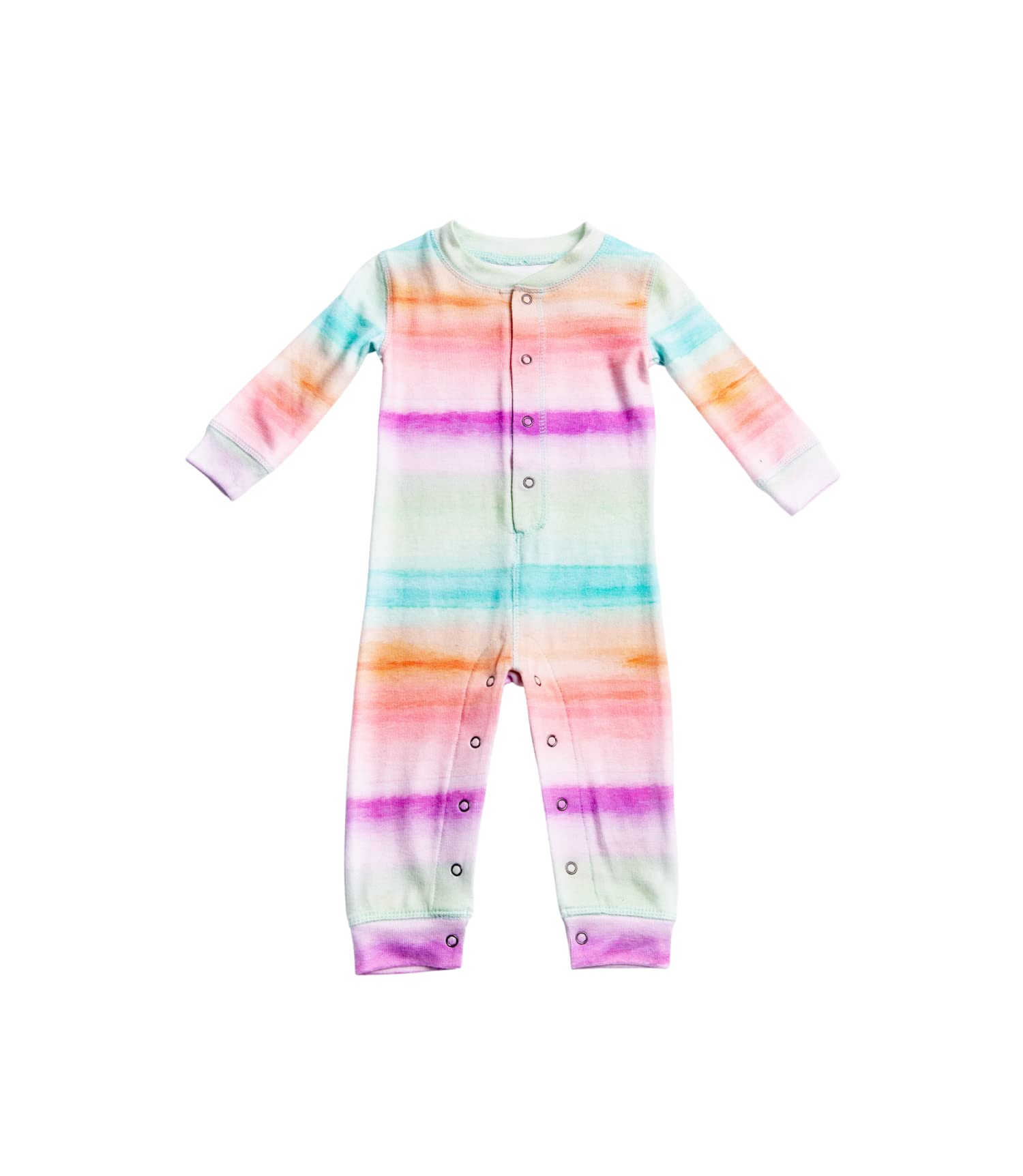 PJ Salvage Kids Baby Girls' Sleepwear Long Sleeve Peachy Romper Pj Sets, Multi, 6-12 mo