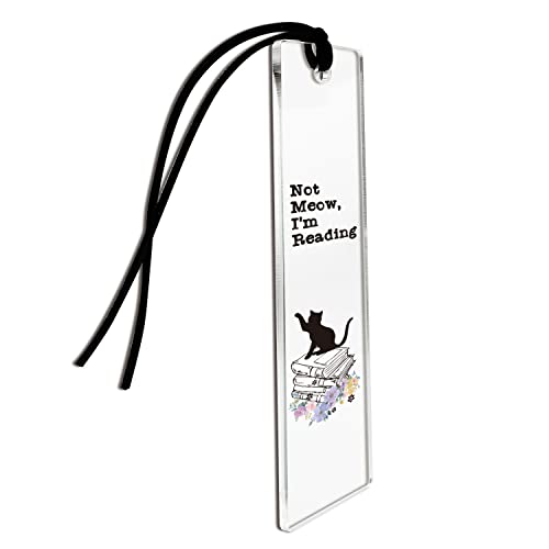 Thank You Gifts - Not Meow I'm Reading Inspirational Bookmark Gifts, Friendship, Women Friends Coworkers Girls Lovers Daughter Gifts New Job Gifts for Her - Inspirational Bookmark