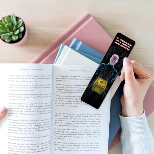 Bookmarks Ruler Metal Hellraiser Bookography Horror Tassels Movies Reading Measure Bookworm for Book Bibliophile Gift Reading Christmas Ornament Markers