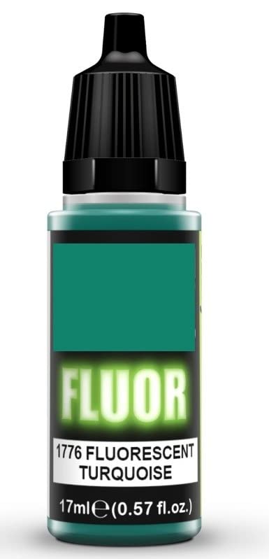 Green Stuff World Fluorescent Acrylic Paint Turquoise 1776 for Models and Miniatures