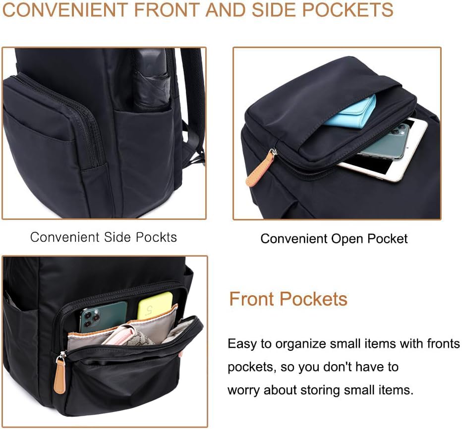 PAOIXEEL 14 Pockets Fashion Backpack, Anti-theft Water Resistance Lightweight Diaper Bag Backpack for Casual Daypack Outdoor