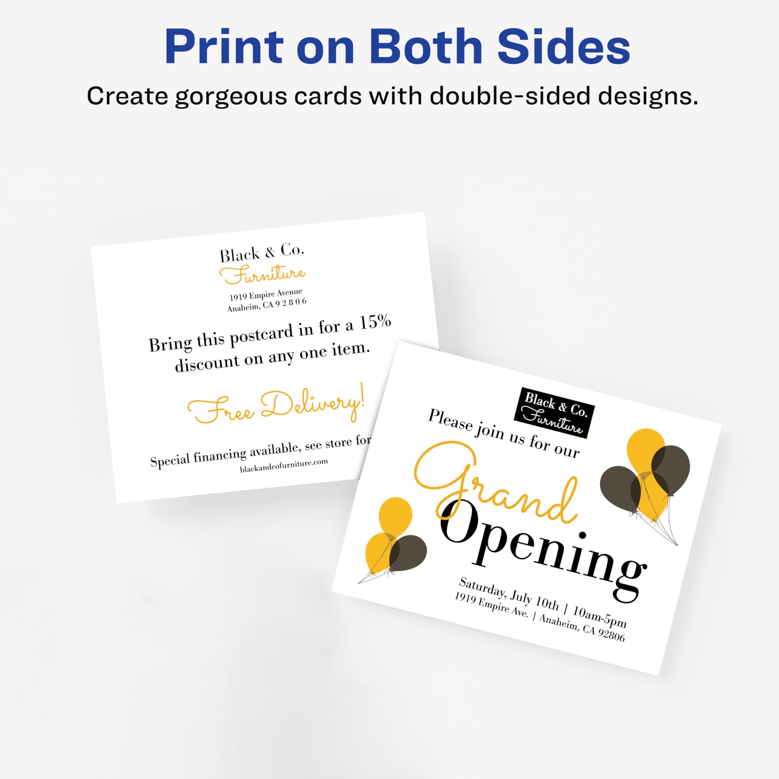 Avery Printable Cards, Inkjet Printers, 120 Cards, 4.25 x 5.5, Heavyweight, Textured (3380)