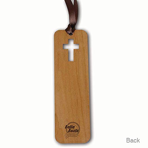 Bella Busta- " Philippians 4:13 - I can do All Things Through Christ who Strengthens me" Bookmark-Christmas Gift-Christian Gift- Laser Cut and Engraved Natural Alder Wood