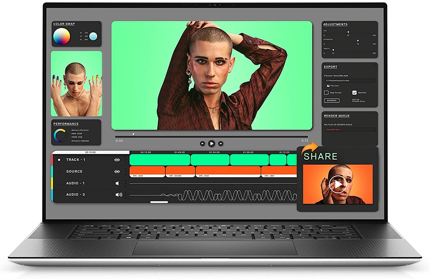 Dell XPS 17 9710, 17" 4K+ UHD Touch Laptop Core i7-11800H 1TB SSD 32GB DDR4 RAM NVIDIA RTX 3060 Win 10 (Renewed)