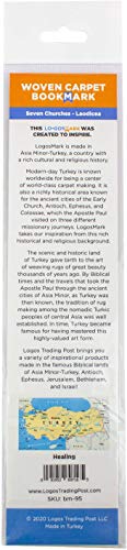 Healing, Woven Fabric Christian Bookmark, by His Stripes We are Healed, Silky Soft Isaiah 53:5 Flexible Bookmarker for Novels Books and Bibles, Traditional Turkish Woven Design, Memory Verse Gift