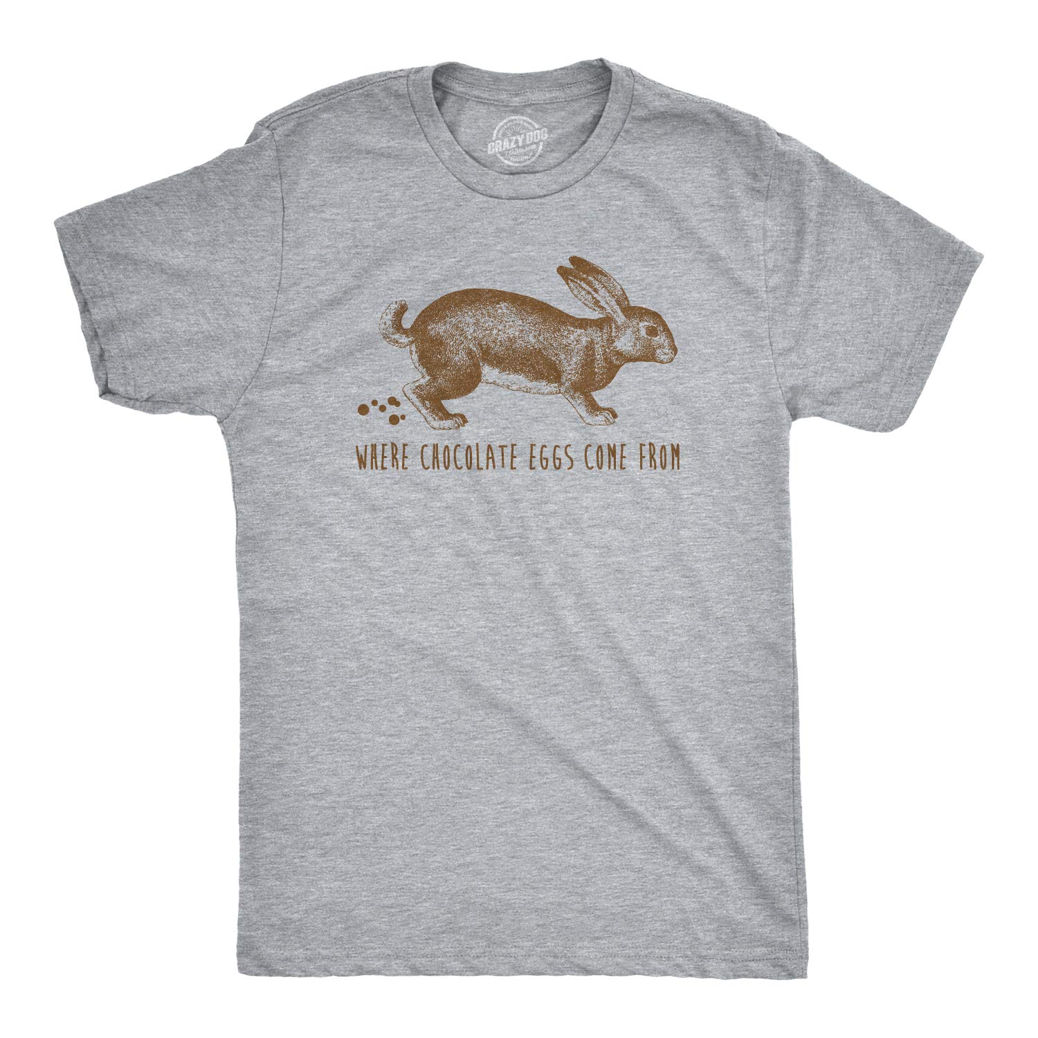 Mens Funny Easter T-Shirt – Sarcastic Chocolate Egg Bunny Tee – Hilarious Novelty Shirt for Spring – Soft Cotton Blend Casual Outfit