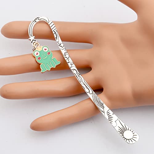 MYOSPARK Frog Bookmark Frogs Lover Gift Animal Bookmarks Gifts for Book Lovers Inspirational Gifts for Kids (Frog Bookmark)