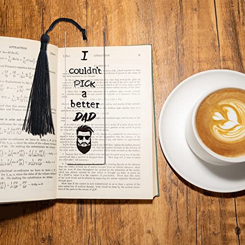 Better Dad Inspirational Bookmark Gifts for Dad, Dad Bookmarks for Dad Uncle Grandpa Father's Day Gifts from Daughter Son