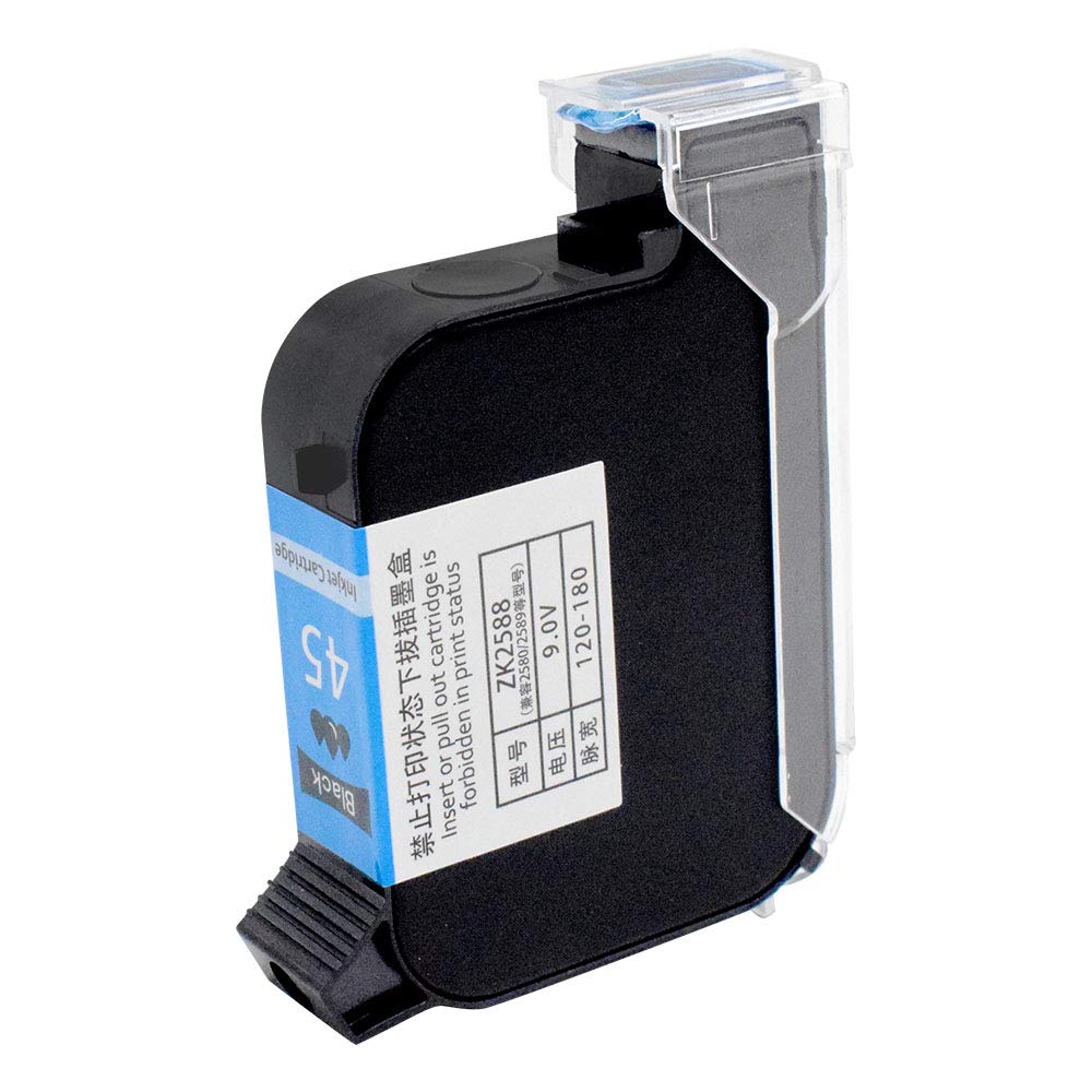 TOAUTO Original Portable Ink Cartridge Quick-Dry Replacement 42ml Ink Cartridge for Handheld Inkjet Printer Coding Machine(Black)