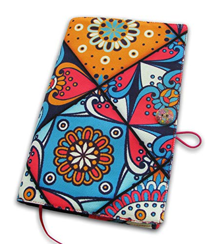 Fabric Book Sleeve Cover, Washable Novel Protector - Very Color, Padded Book Protector for Adult, Planner Book Case, Hard Books Covers for Paperback 5.5 x 8.2 x 1.6 (Very Color)