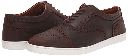 Allen Edmonds Men's Strand Cap Toes Oxford, Snuff Brown Waxed Suede, 10.5