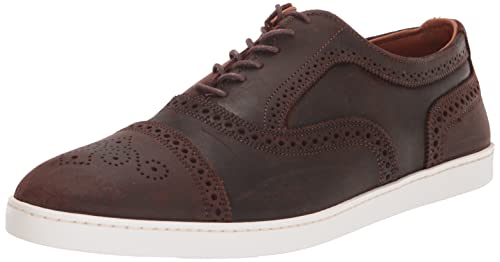 Allen Edmonds Men's Strand Cap Toes Oxford, Snuff Brown Waxed Suede, 10.5