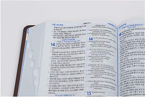 아가페 쉬운 한영성경 NLT (네이비/중/단본/색인/무지퍼) Easy Korean English NLT Bible Navy Middle Size Index Non-Zipper