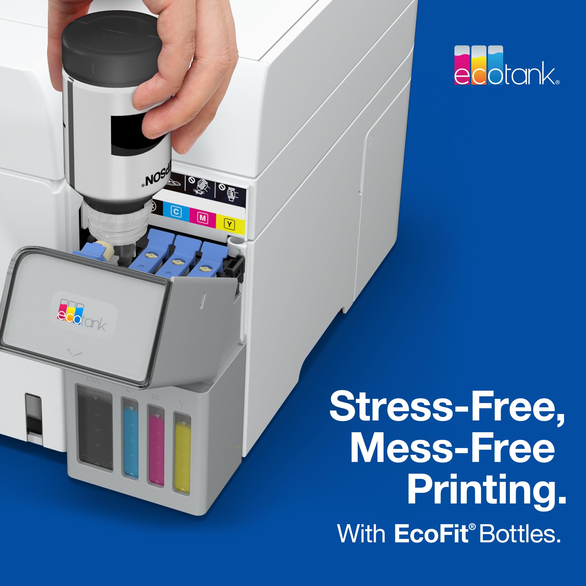 EPSON T502 EcoTank Ink Ultra-high Capacity Bottle Color Combo Pack (T502520-S) for select Epson EcoTank Printers