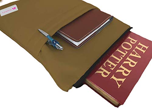 Peanut Brown Book Sleeve - Book Cover for Hardcover and Paperback - Book Lover Gift - Notebooks and Pens Not Included