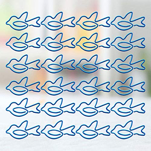 Kisangel 100Pcs Bird Shaped Paper Clips Bookmark Clip Decorative Binder Clips for Office School Document Organizing (Blue)