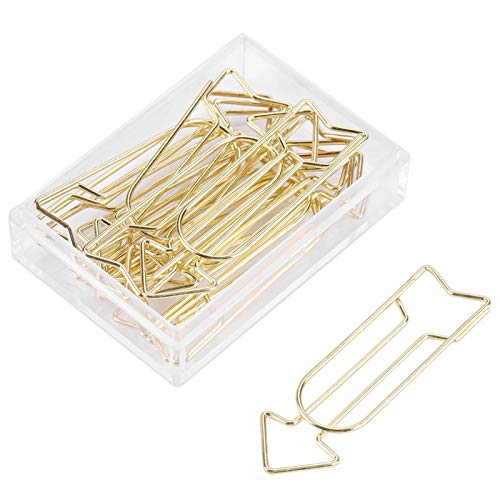 Zerodis 12Pcs Paper Clip Bookmark,Metal Stationery Clip for Office School Stationery Document