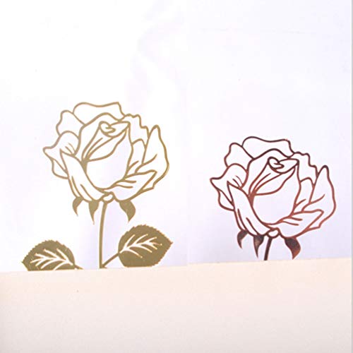 2 Pcs Metal Hollow Rose Bookmark Elegant Book Marks DIY Art Craft Gifts for Home Office School (Gold, Rose Gold)