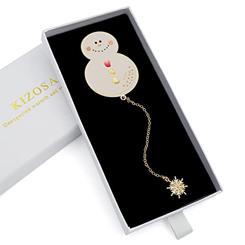 KIZOSA Metal Bookmark-Unique New Year Gifts- Cute Bookmarks for Women Kids Friends Teacher Girls- Book Markers Gifts for Book Lovers -Christmas Valentine Birthday Book Mark Gift