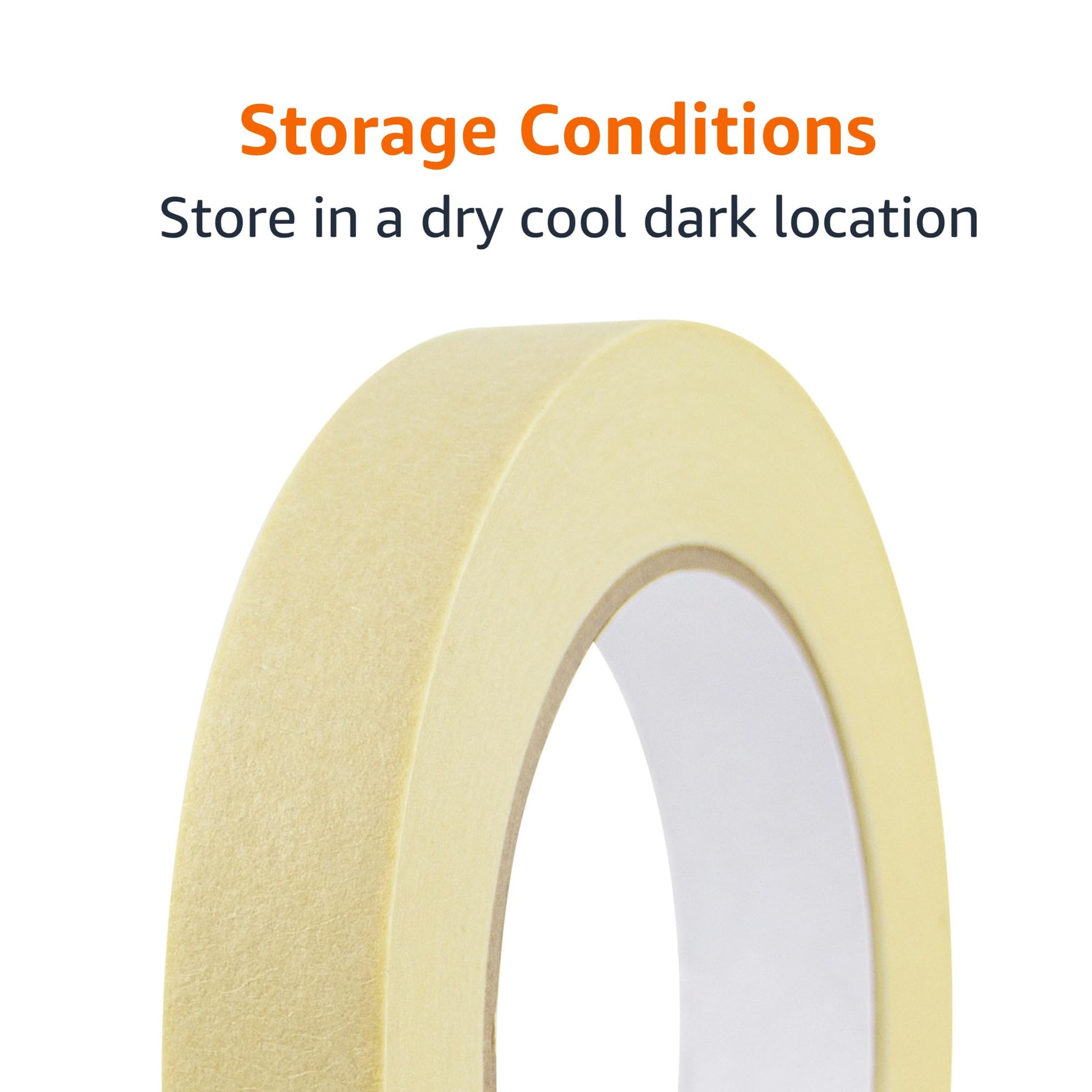 Amazon Basics Masking Tape, 0.7 Inch x 180 Feet - Pack of 3 Rolls