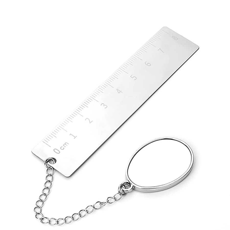 ARFUKA Bookmark Stainless Steel Reading Metal Ruler Bookmark Reading Bookmarks Page Marker Book Marker Gift for Students Teachers Reading Pack of 2