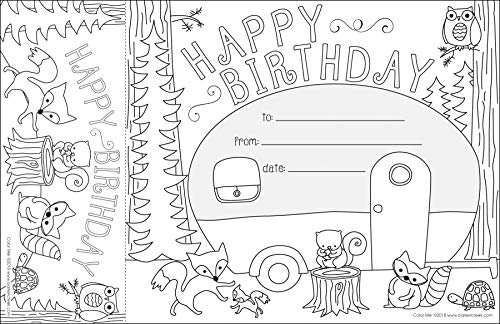 BARKER CREEK Recognition Awards and Bookmarks, Color Me Happy Birthday, 30 Double-Sided Awards and 30 Double-Sided Bookmarks, Awards are 6-3/8" x 5-1/2", Bookmarks are 2-1/8" x 5-1/2" (427)