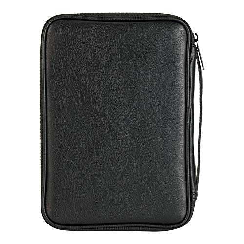 The Lord's Prayer Black Debossed Thin line Vinyl Zippered Bible Case Cover