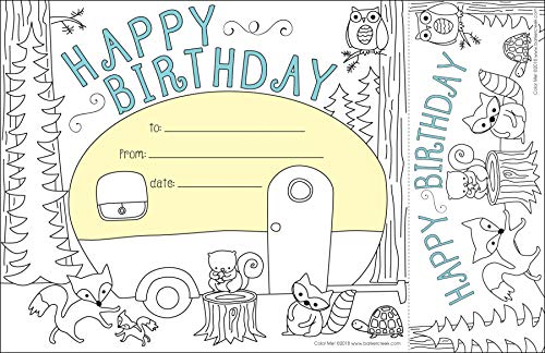 BARKER CREEK Recognition Awards and Bookmarks, Color Me Happy Birthday, 30 Double-Sided Awards and 30 Double-Sided Bookmarks, Awards are 6-3/8" x 5-1/2", Bookmarks are 2-1/8" x 5-1/2" (427)