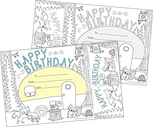 BARKER CREEK Recognition Awards and Bookmarks, Color Me Happy Birthday, 30 Double-Sided Awards and 30 Double-Sided Bookmarks, Awards are 6-3/8" x 5-1/2", Bookmarks are 2-1/8" x 5-1/2" (427)
