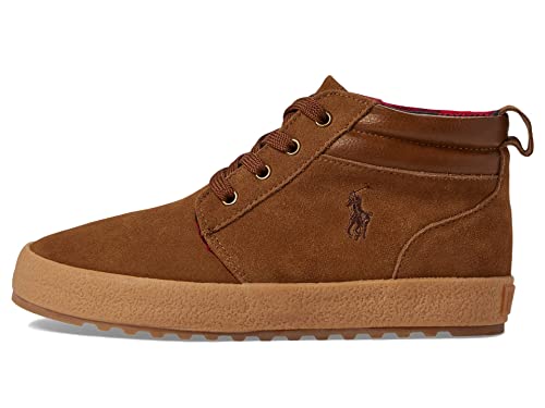 POLO RALPH LAUREN Boy's Camdyn (Little Kid) Snuff Suede/Tan Burnished 2 Little Kid M