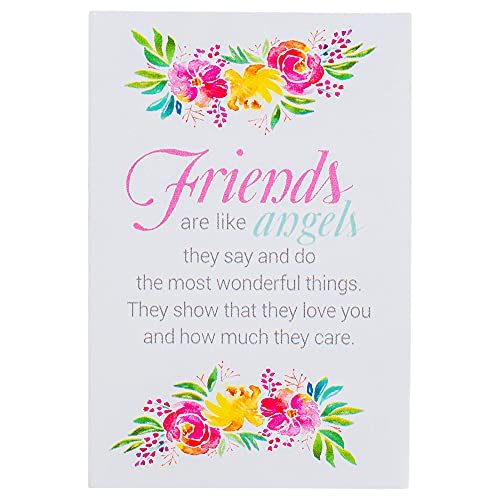 Friends are Like Angels Floral Pink 3 x 2 Mini Cardstock Bookmarks Pack of 24